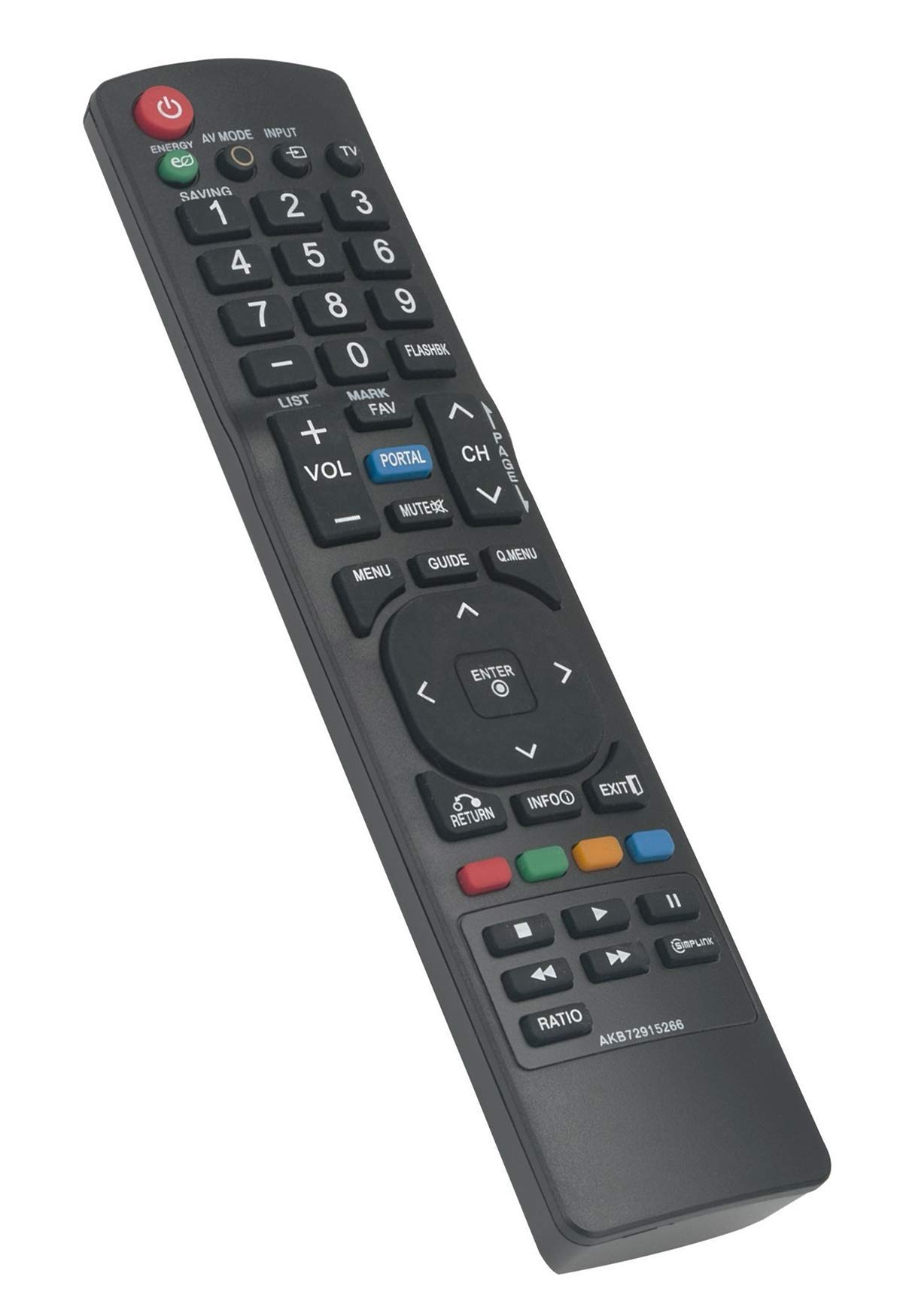 AKB72915266 Replace Remote Control Compatible with LG TV 19LE5300 22LE5300 22LE5500 22LV255C-UA 26LD352C 26LE5300 26LE5500 2LD450 32LD420 32LD450 32LD452B 32LD452B-UA 32LD452C 32LD452C-UA 42LD420