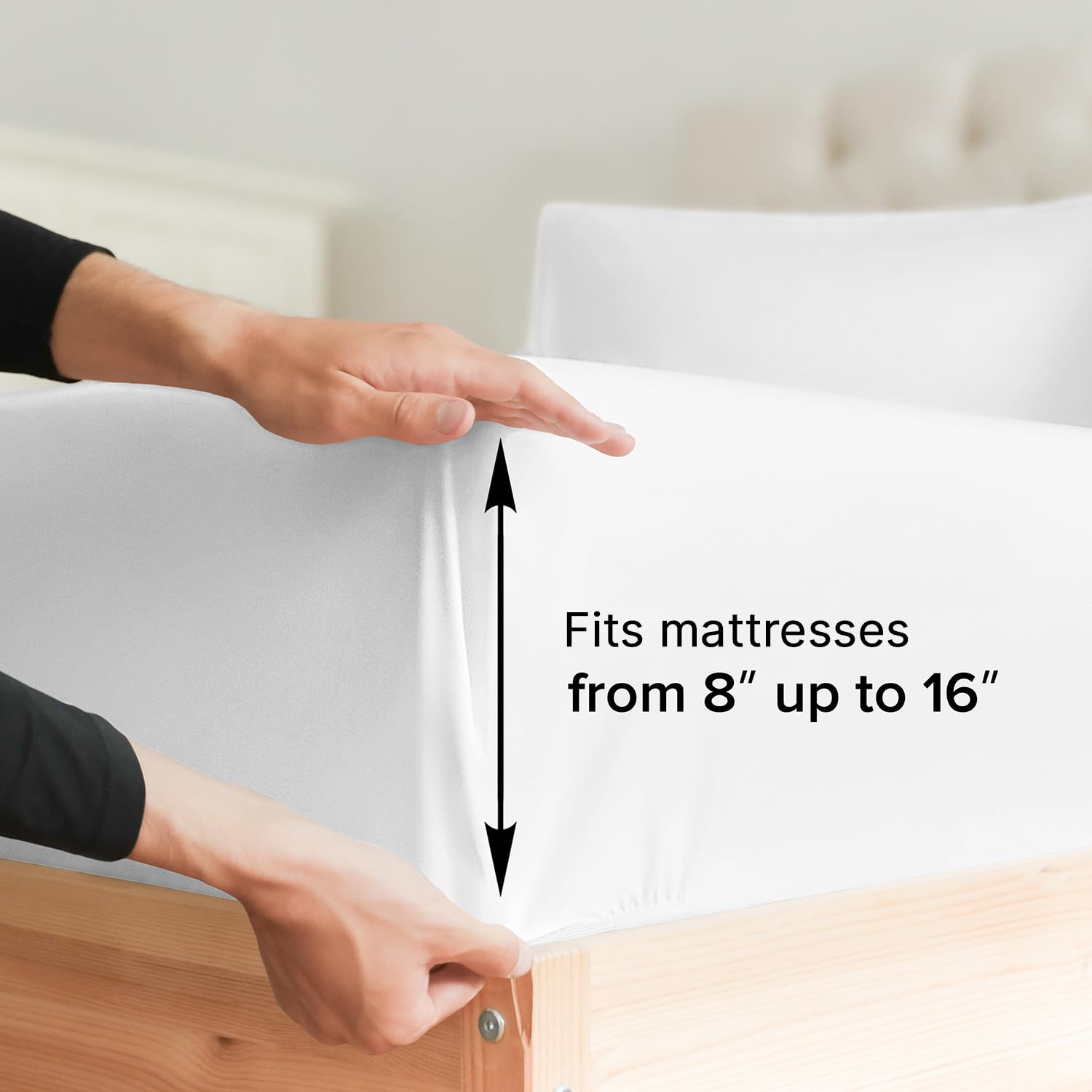 400 Thread Count Cotton Sheet Set - Full Size 100% Cotton Sheets - Easily Fits 8" to 16" Mattress - Silky-Soft, Wrinkle Free, Breathable and Comfy - Deep Pockets & Hotel Quality Bedding Set - White