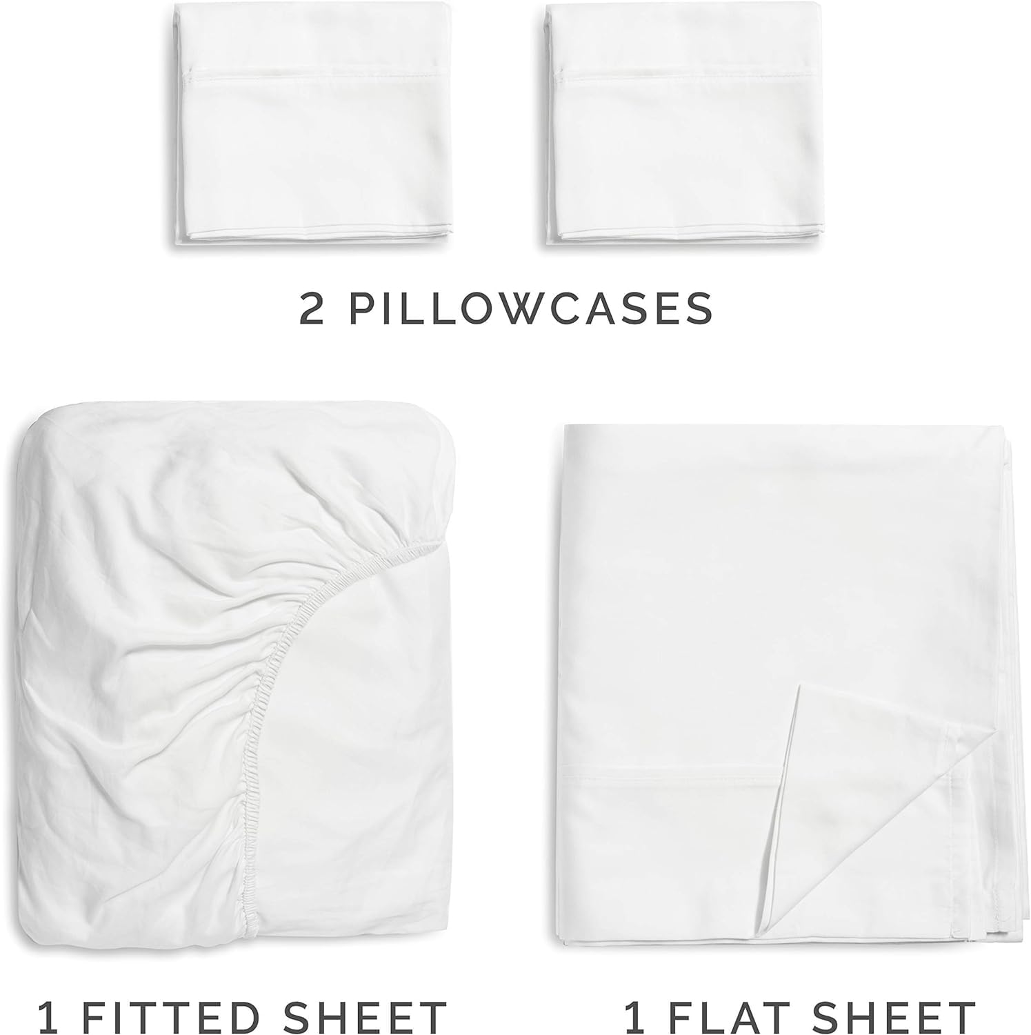 400 Thread Count Cotton Sheet Set - Full Size 100% Cotton Sheets - Easily Fits 8" to 16" Mattress - Silky-Soft, Wrinkle Free, Breathable and Comfy - Deep Pockets & Hotel Quality Bedding Set - White