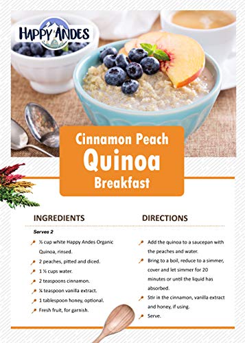 Happy Andes Red Organic Quinoa 3 lbs -Non-GMO,100% Peruvian, Superior taste,Gluten-free,rice replacement, Pre-washed, whole grain, USDA-certified, Complete Plant Protein, superfoods Peru, high in fiber&iron, kosher.
