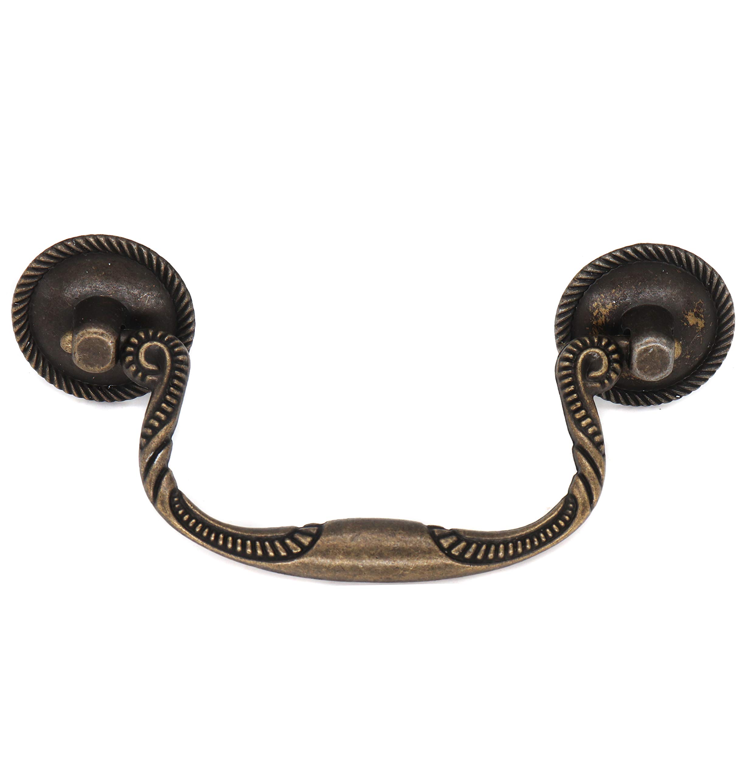 binifiMux 2-Pack 3.5 Inch Antique Vintage Cupboard Cabinet Drawer Pulls Handles, 2 Holes