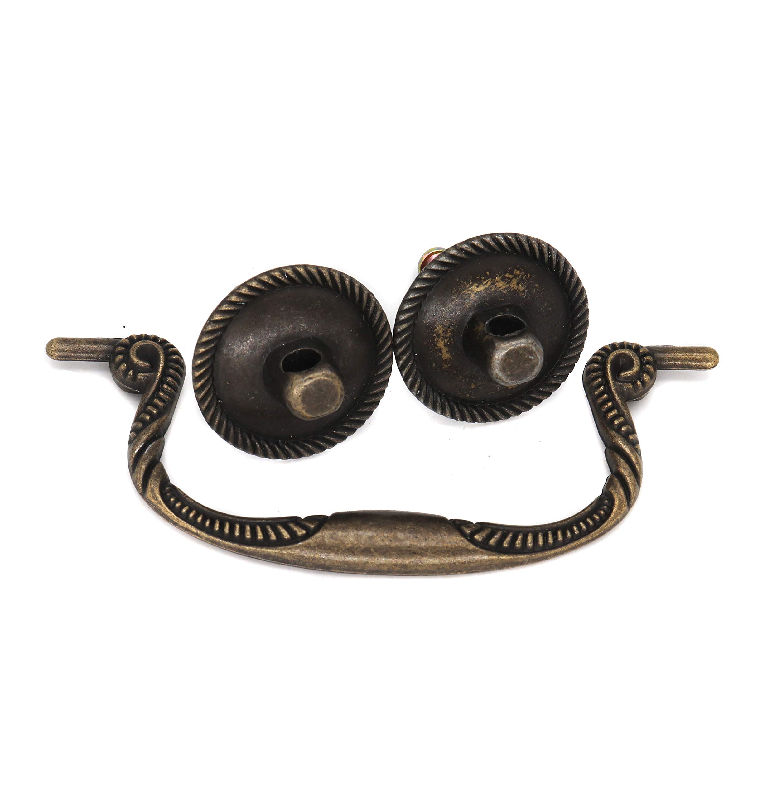 binifiMux 2-Pack 3.5 Inch Antique Vintage Cupboard Cabinet Drawer Pulls Handles, 2 Holes