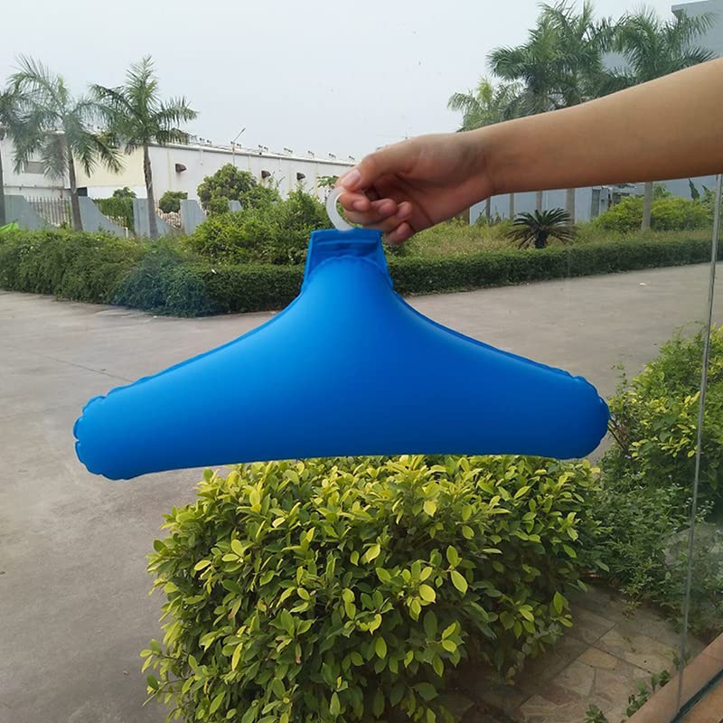Inflatable Hanger Travel Outdoor Portable Folding Clothes Drying Rack with Hook Outdoor Clothes Hanger Rack Non-Slip Foldable Coat Holder for Home Car Camping Indoor Outdoor