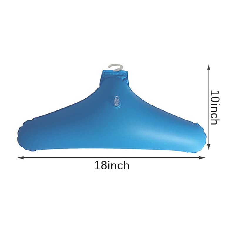 Inflatable Hanger Travel Outdoor Portable Folding Clothes Drying Rack with Hook Outdoor Clothes Hanger Rack Non-Slip Foldable Coat Holder for Home Car Camping Indoor Outdoor