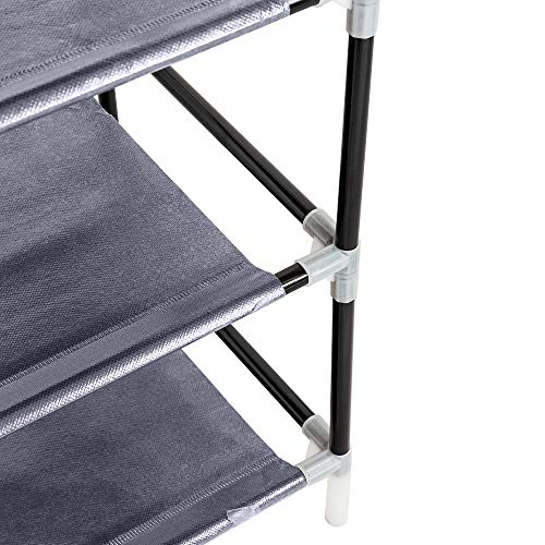 Shoe Storage Cabinet,10 Tiers 45 Pairs Shoe Rack with Dustproof Cover Organizer (Grey)