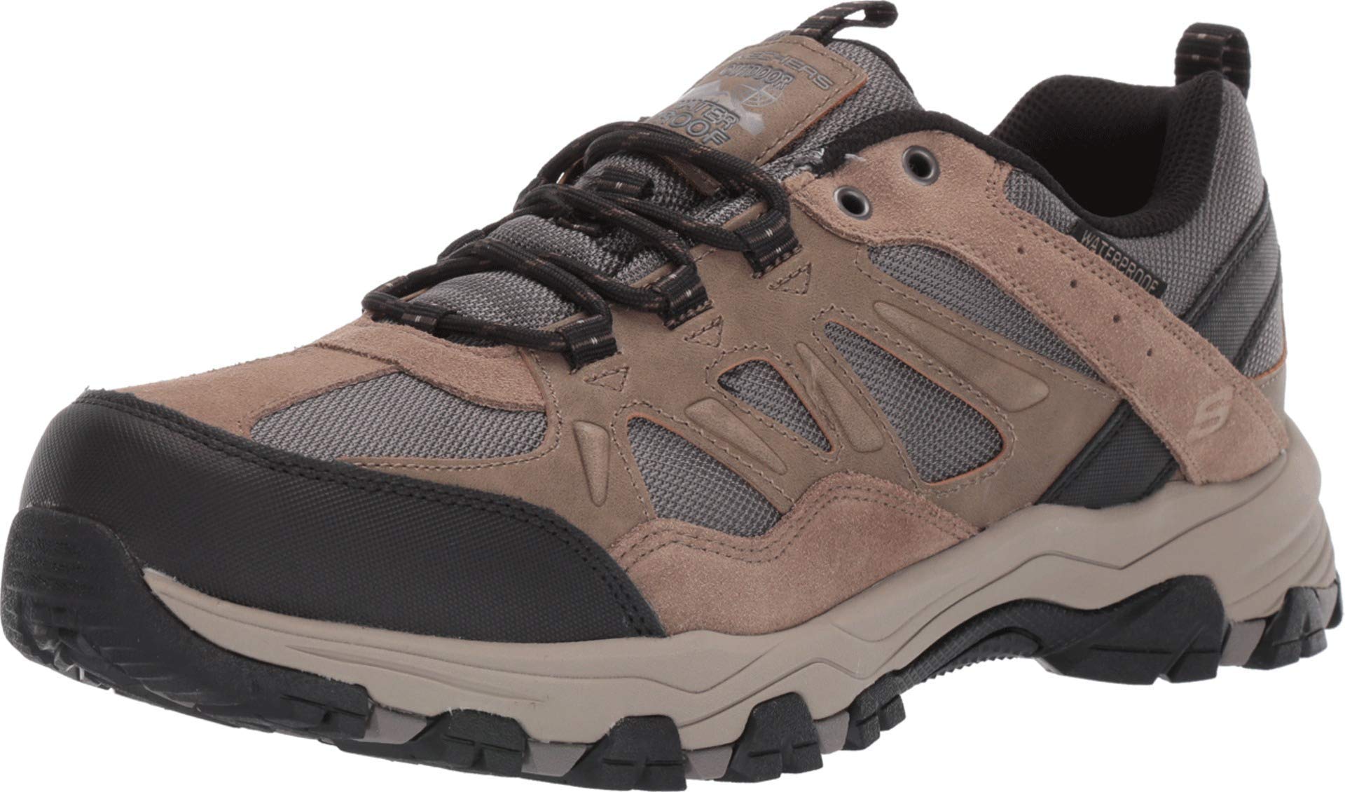 Skechers Men's Selmen-enago Trail Oxford Hiking Shoe, Tan, 9.5 Extra Wide US