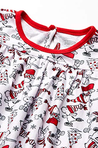 Peanuts Snoopy Girls Christmas Holiday Granny Nightgown Pajama, M