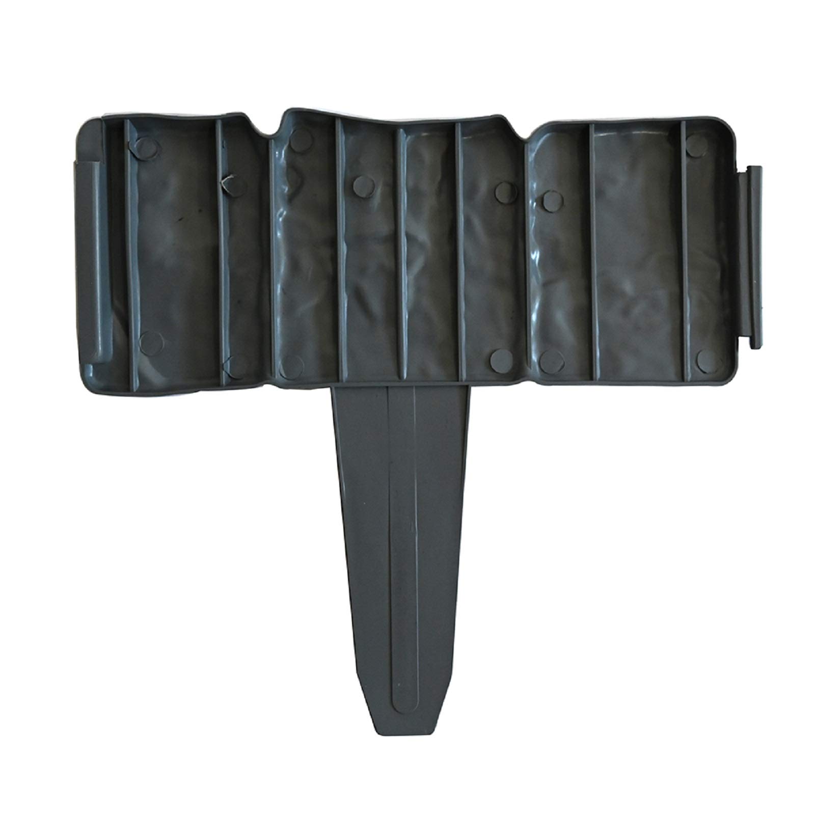 Ram©20 x Pack Dark Grey Cobbled Stone Effect Garden Lawn Edging Plant Border - Simply Hammer in 10 Pack Dark Grey Cobbled Stone Effect Garden Lawn Edging Plant Border - Simply Hammer in 5 Meter
