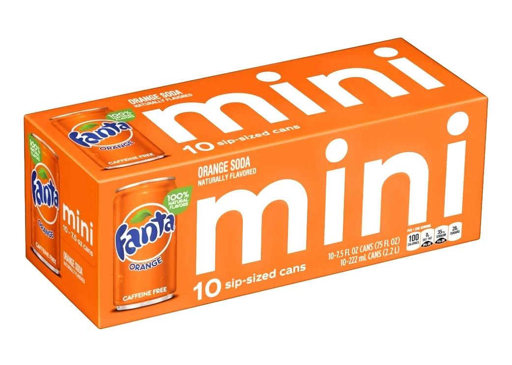 Fanta mini,10 cans 7.5 fl oz