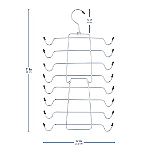 Space Saver Durable Tank Top Hanger & Bra Organizer - Folding Metal Hanger, Multi-Use 16-in-1 Space-Saving Cami & Bra Hangers Great for Lingerie, Bathing suits, Strappy Dresses, Accessories, Tie/Belts