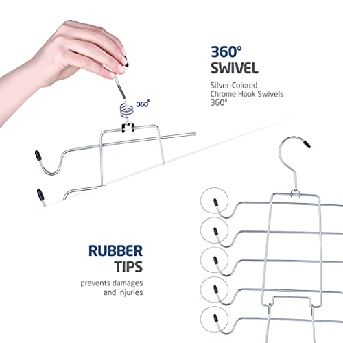 Space Saver Durable Tank Top Hanger & Bra Organizer - Folding Metal Hanger, Multi-Use 16-in-1 Space-Saving Cami & Bra Hangers Great for Lingerie, Bathing suits, Strappy Dresses, Accessories, Tie/Belts