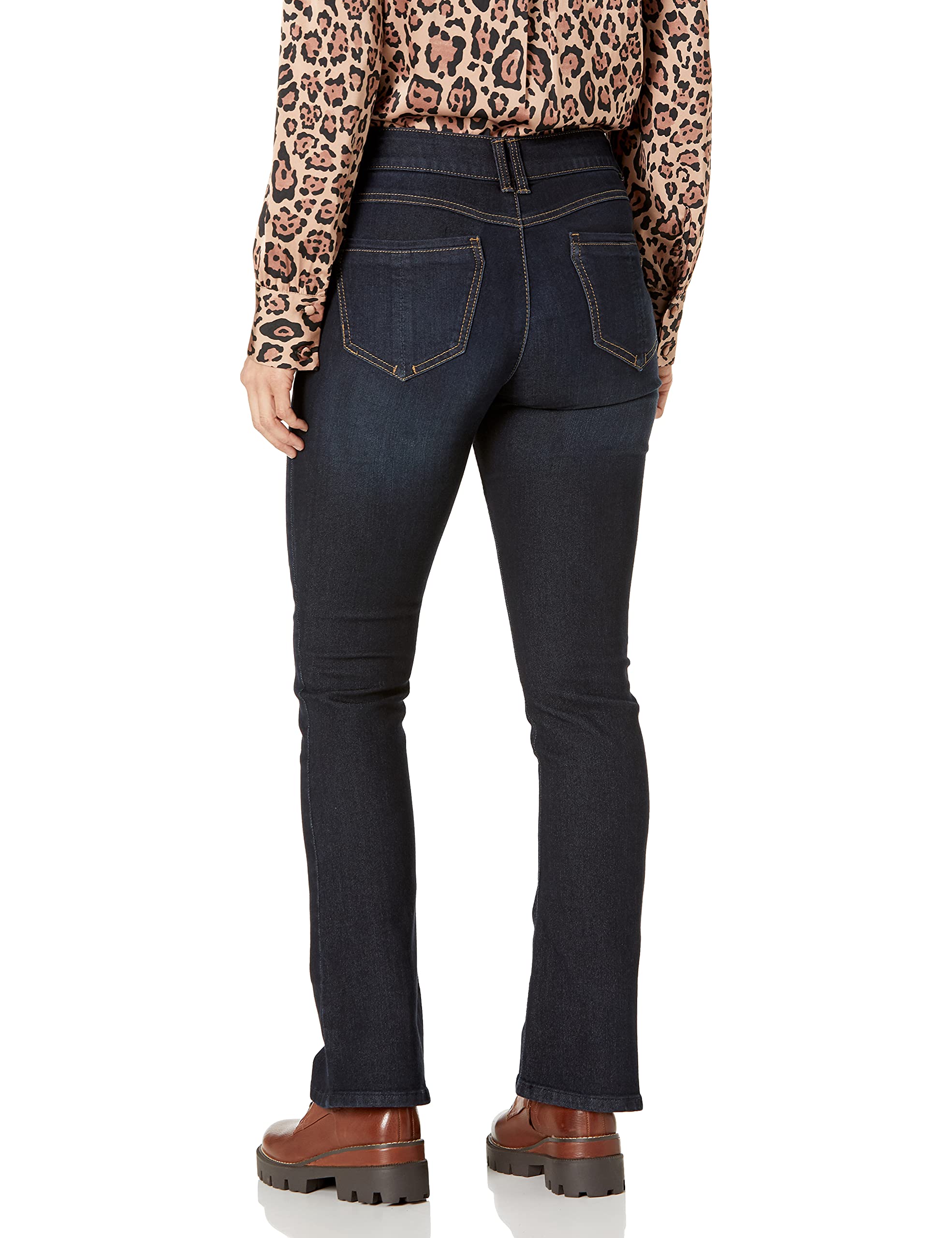 Democracy womens Petite "Ab"solution Itty Bitty Boot Jeans, Indigo, 14 Petite US
