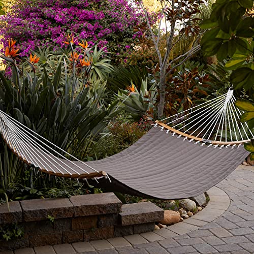 Classic Accessories Ravenna 81 x 55 Inch Quilted Double Hammock, Dark Taupe