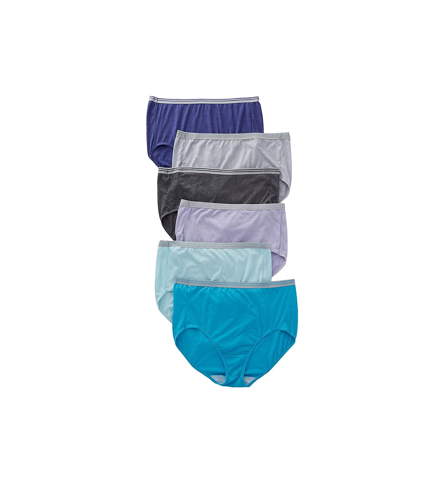 Fruit of the Loom Women's Size Underwear, Designed to Fit Your Curves, Brief-Cotton-Assorted, 9 Plus