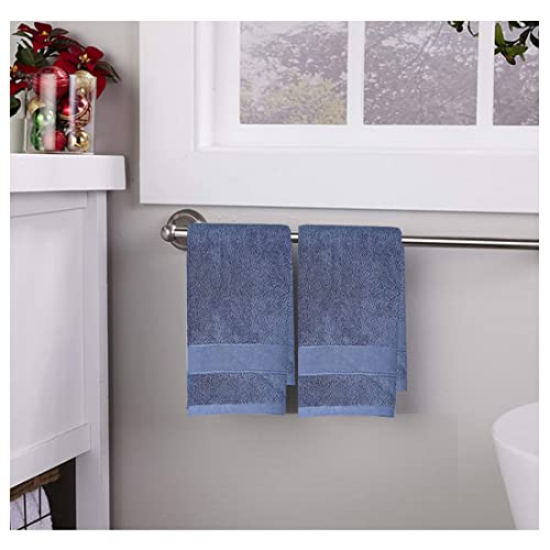 2 Pack Hand Towels for Bathroom- (14 x 30 Inch) 100% Cotton Hand Towel, Highly Absorbent and Quick Dry Face Washcloth, Home Soft Premium Towel for Hotel, Bath, Kitchen and Spa, Set of 2 (Blue)
