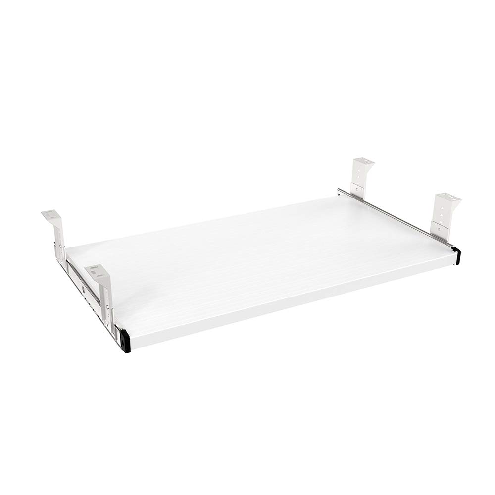 FRMSAET Furniture Accessories Office Product Suits Hardware 20/24/30 inches Keyboard Drawer Tray Wood Holder Under Desk Adjustable Height Platform(24 inches,White)