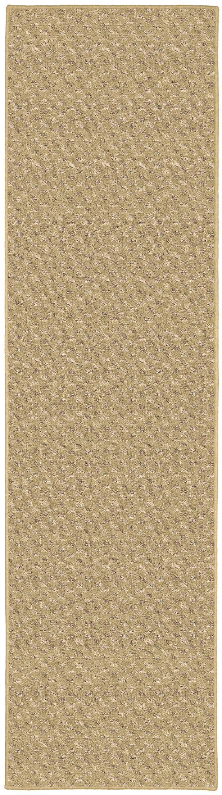 Garland Rug Medallion Area Rug, 2-Feet by 12-Feet, Tan