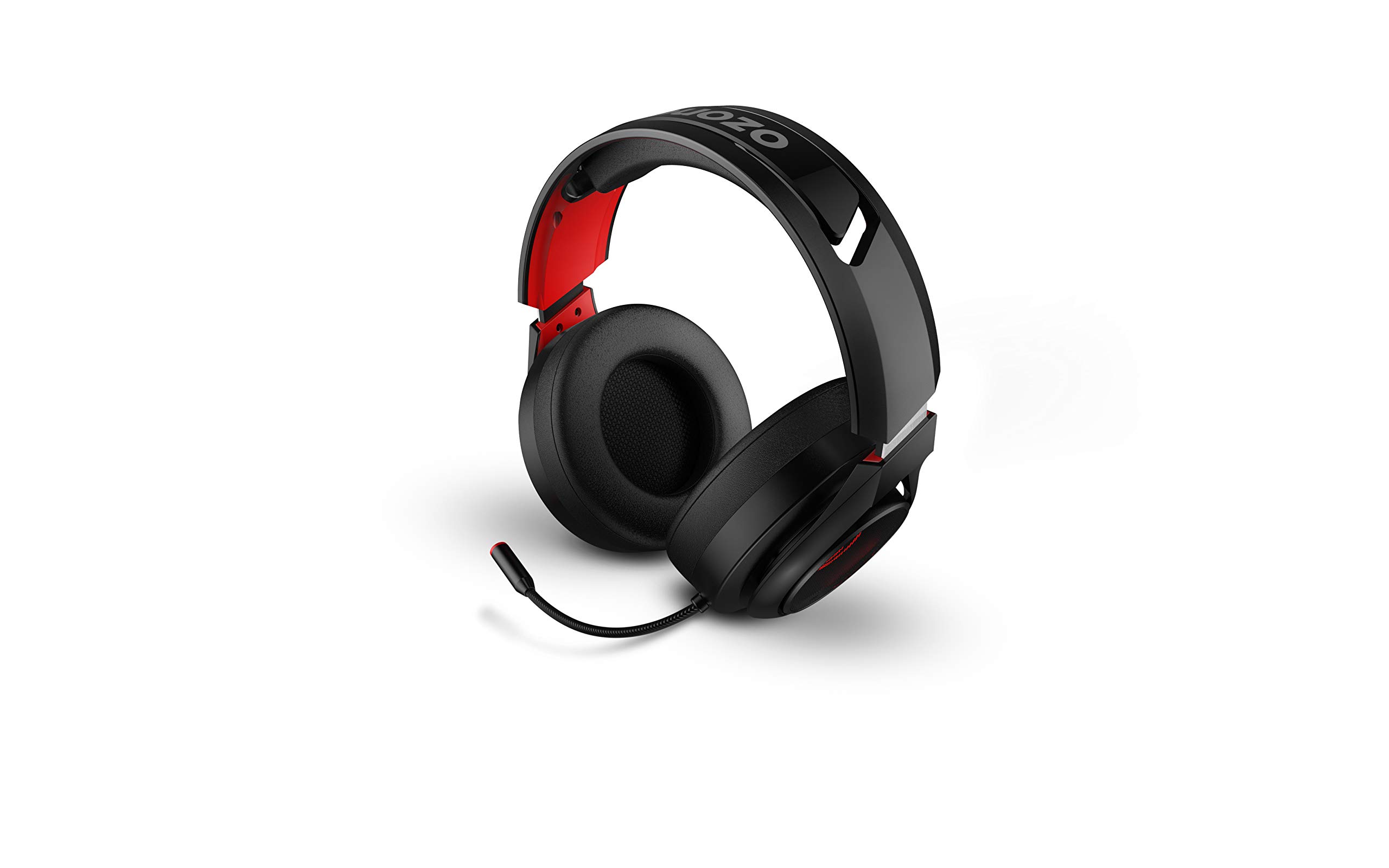 Gaming Headphones Ozone Rage X40 - Headphones with Microphone - Virtual 7.1 Sound, Software, 50m Speakers, Red LED, Adjustable Headband, Controller, PS4 Compatible, Ergonomic, Black