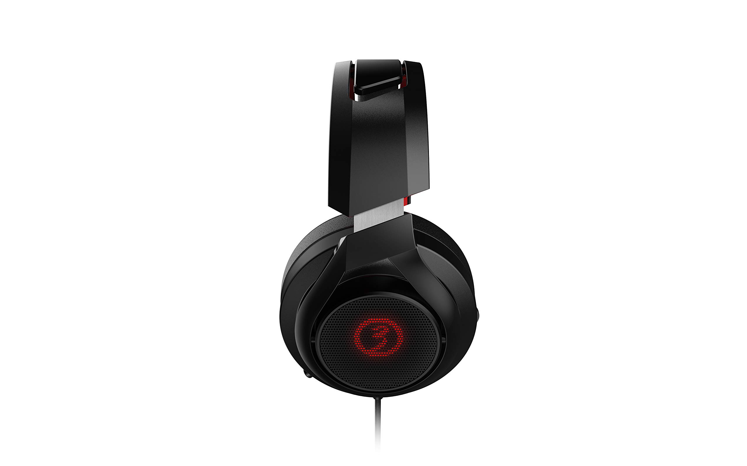 Gaming Headphones Ozone Rage X40 - Headphones with Microphone - Virtual 7.1 Sound, Software, 50m Speakers, Red LED, Adjustable Headband, Controller, PS4 Compatible, Ergonomic, Black