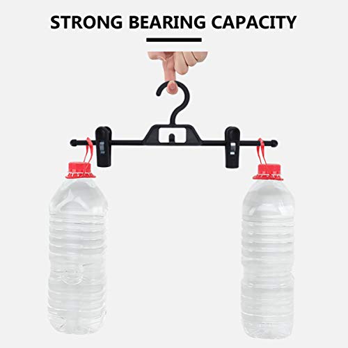 10Pcs Jean Hangers Pants Hangers Plastic Skirt Hangers with Clips Space Saving Trouser Clips Hanger for Pants Skirts Clothes Slacks Space Saving Pants Hangers Black Kids Pants Hangers