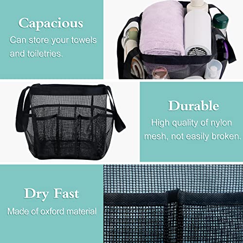 Attmu Mesh Shower Caddy Portable, Quick Dry Hanging Shower Tote Bag for College Dorm Room Essentials, Large Capacity Shower Caddy Dorm for Bathroom Gym Swimming