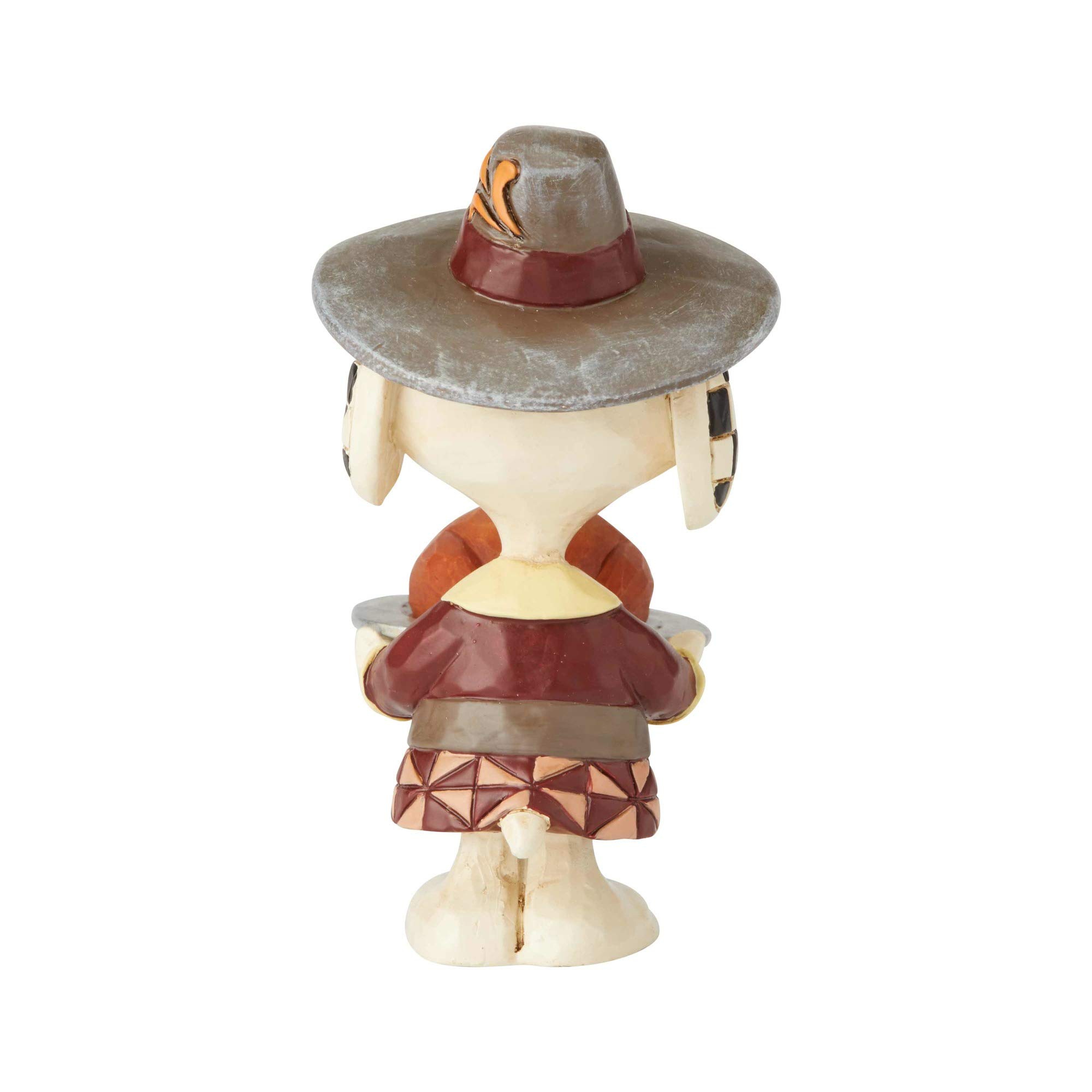 Enesco Peanuts by Jim Shore Thanksgiving Snoopy Pilgrim Miniature Figurine, 3.5 Inch, Multicolor