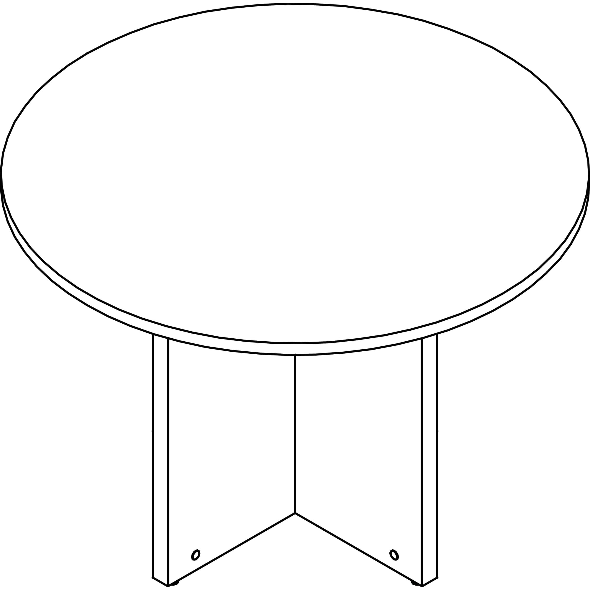 Lorell Prominence Round Laminate Conference Table
