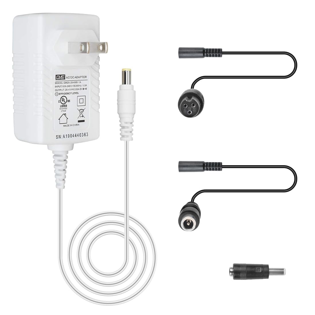 TalentCell AC/DC 24V Lithium ion Battery Charger for 7S 29.4/29.2/28.8V Rechargeable Li-ion Battery Pack