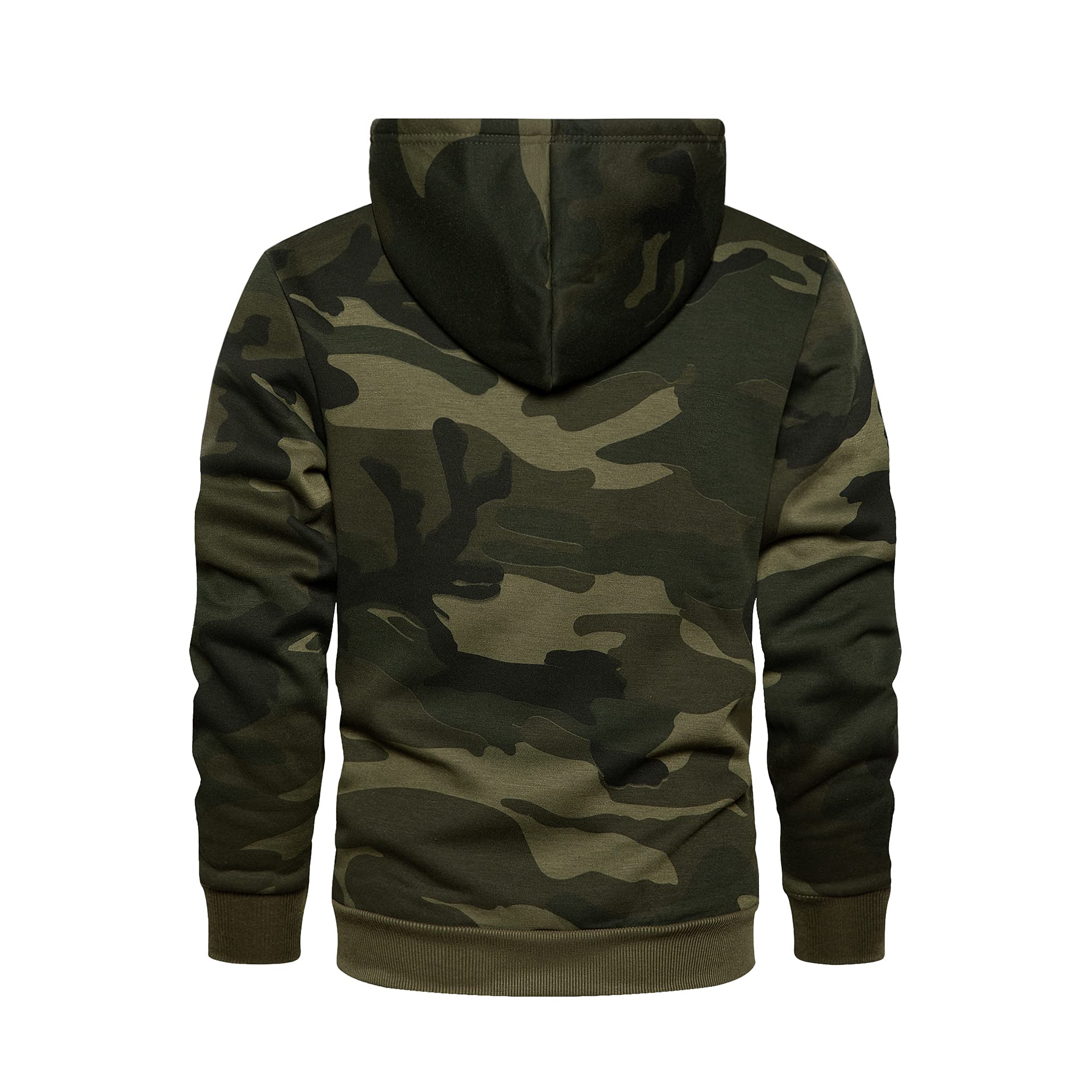 LBL Men's Camouflage Pullover Hoodies Camo Hooded Sweatshirts Army Green L 03