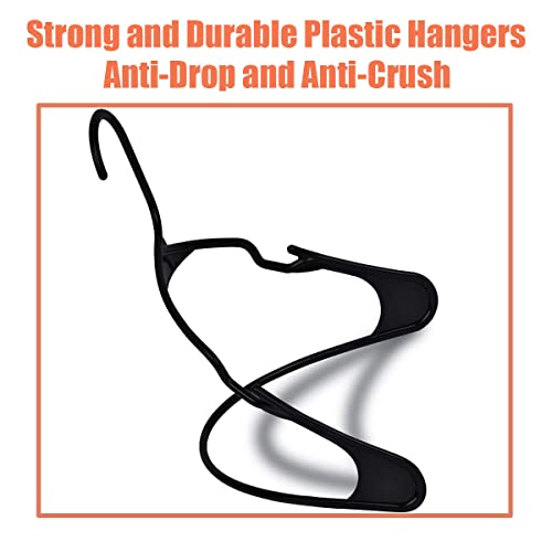 HOUCOC Plastic Hangers 20 Pack - Heavy Duty Dry Wet Clothes Hangers,Space Saving Super Lightweight Organizer Laundry Hangers Perfect for Everyday Use on Shirts Coats Pants Dress Skirts (White Hangers)