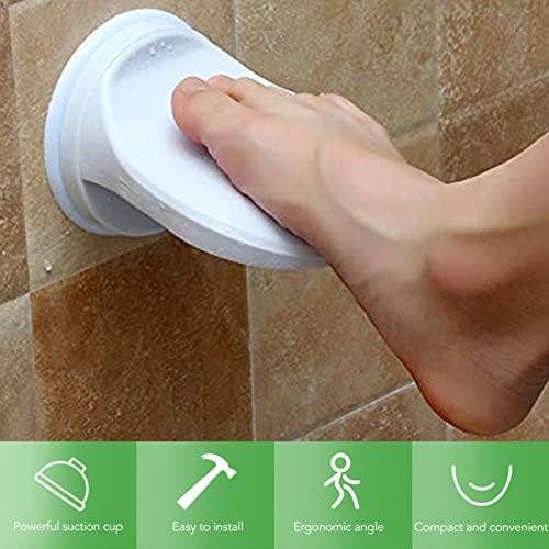 Shower Foot Rest, with Suction Cup Strong Adhesion No Drilling Anti Slip Shower Foot Stool for Women and Back Pain Sufferers