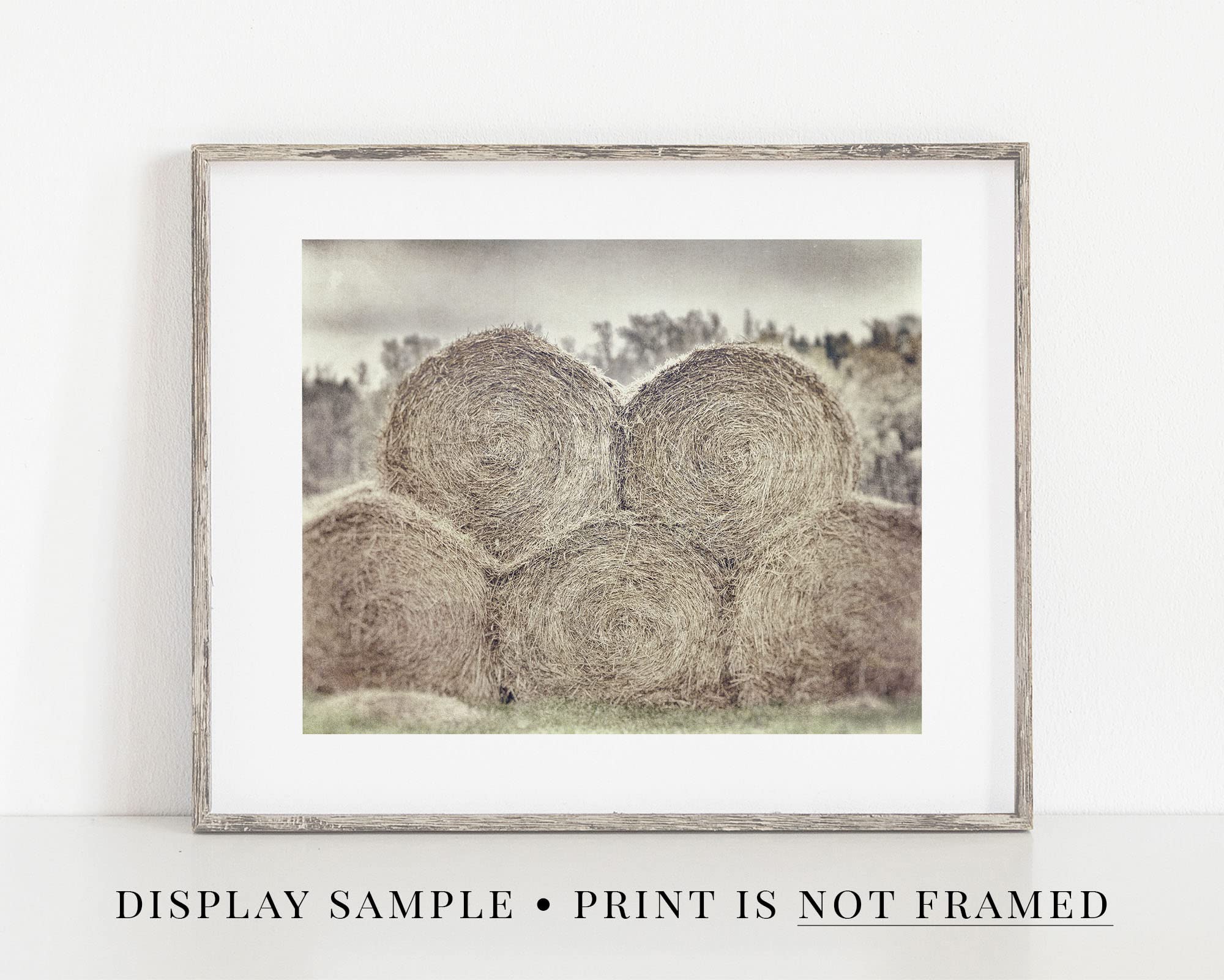 Lisa Russo Fine Art - Farmhouse Wall Decor Hay Bales Photo Print - Not Framed - Neutral Beige, Tan (8x10 Print Only)