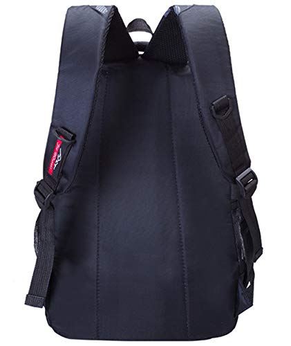 BYPTNF Backpack for Boy Student Kid Waterproof Durable Elementary Middle Casual Bookbag (C-Black)