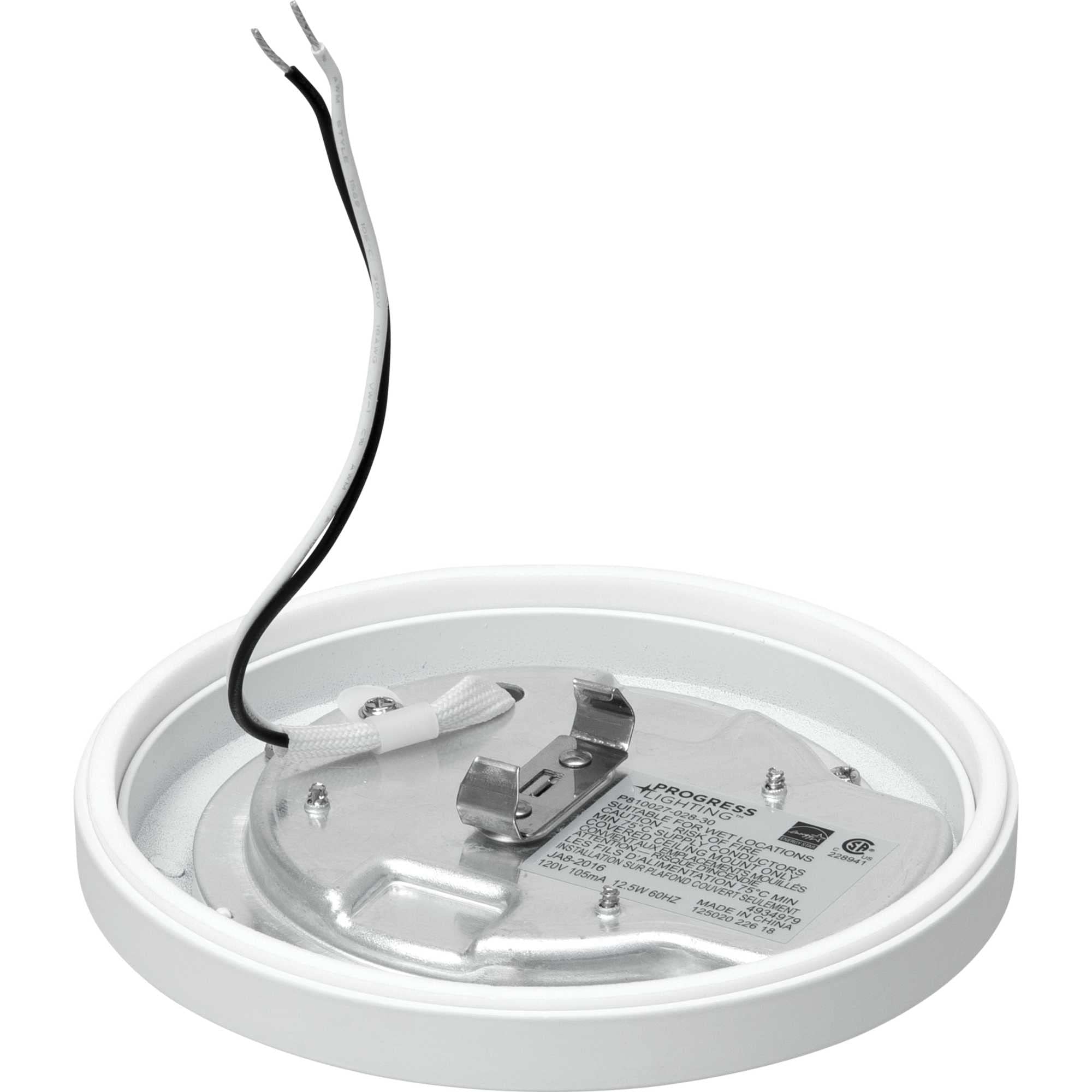 Progress Lighting 5-1/2" Emblem Collection Surface Mount LED, Aluminum in White