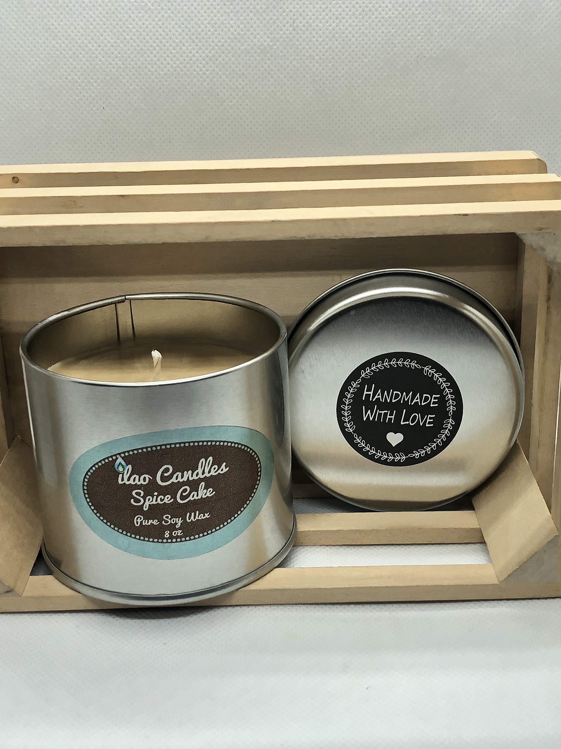 Spice Cake 8 oz Tin Jar Pure Soy Wax Candle Hand Poured in the USA