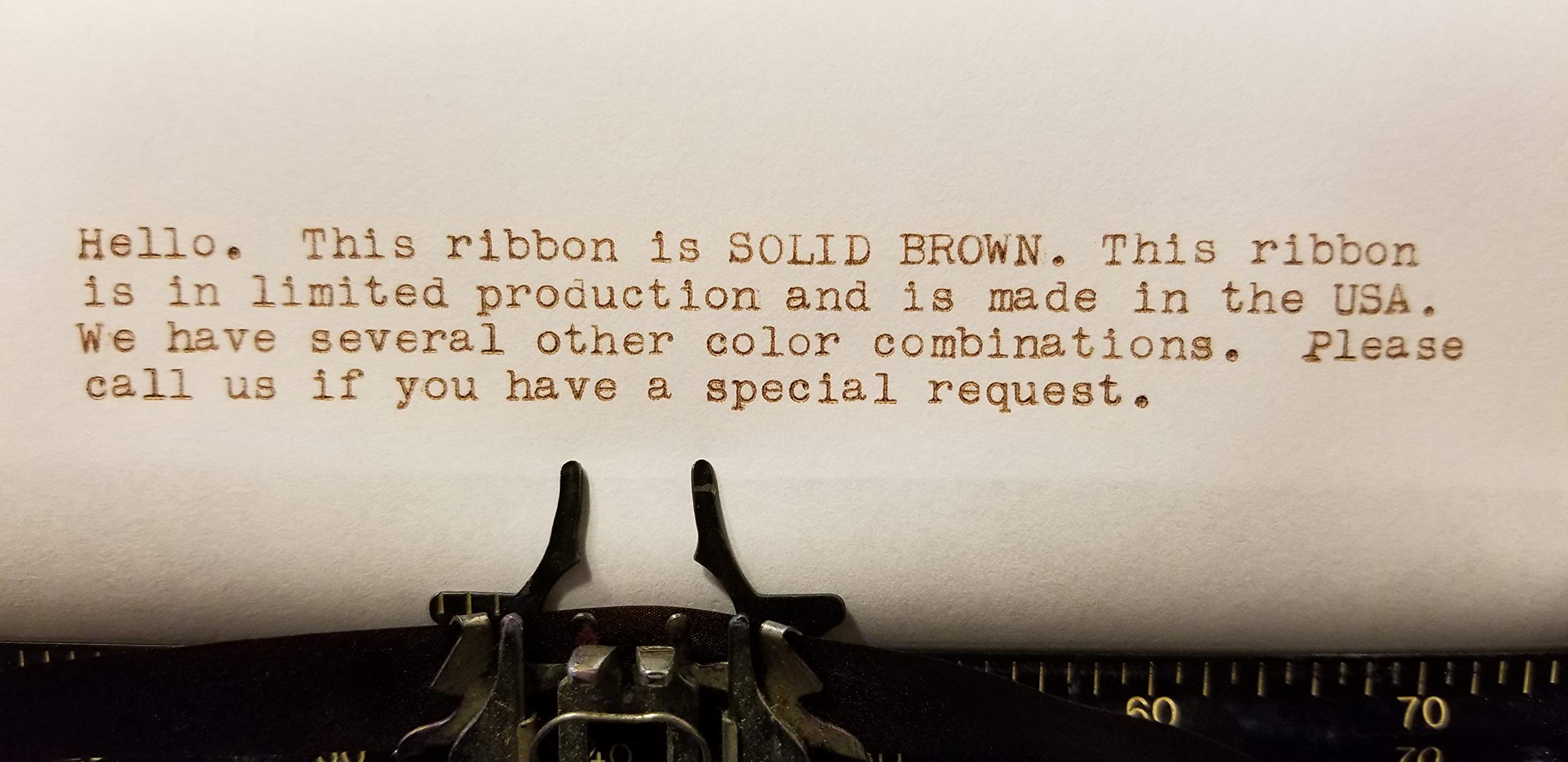 Universal Typewriter Ribbons - Custom Color Twin Spool Typewriter Ribbons (Solid Brown)