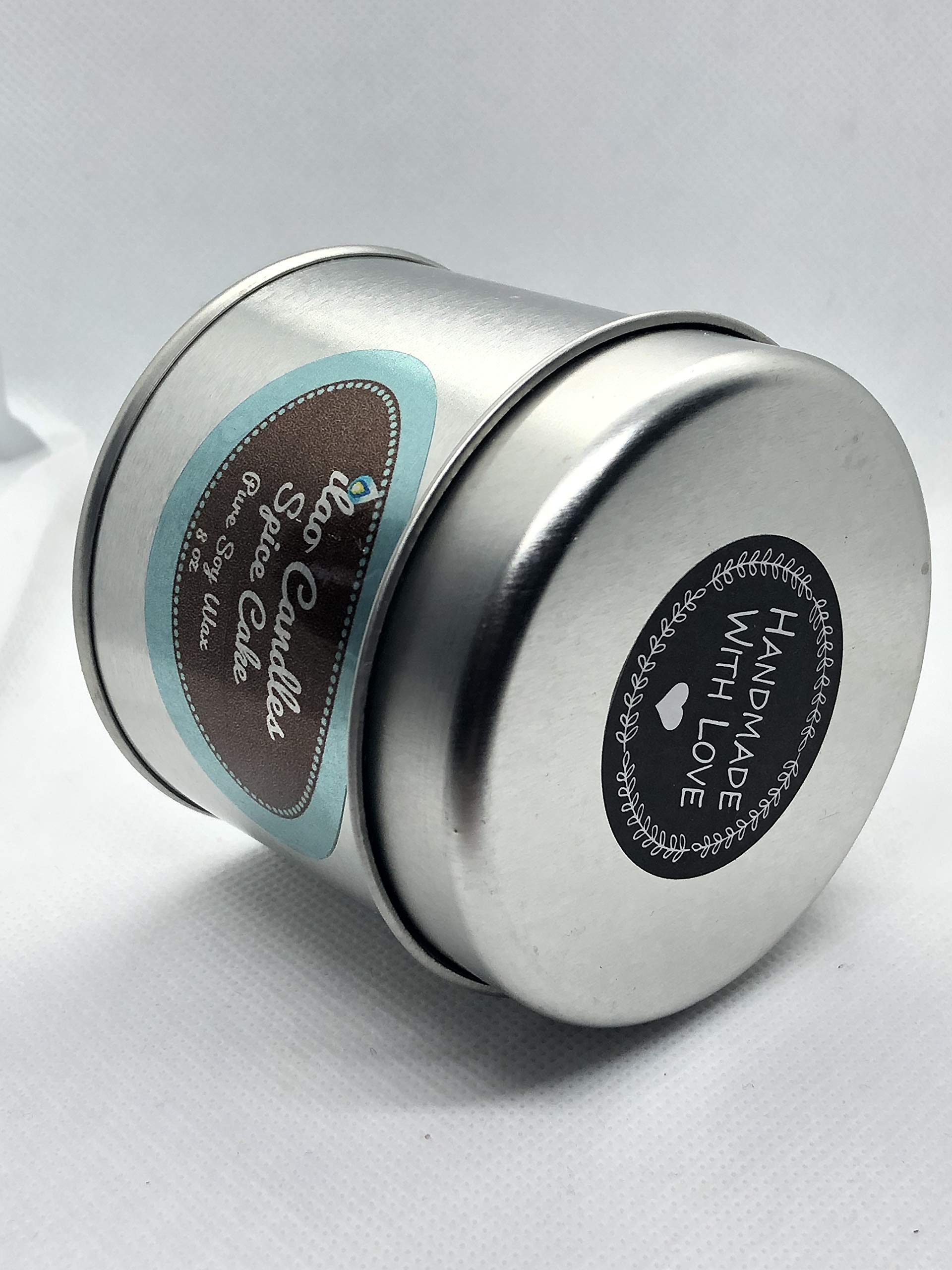 Spice Cake 8 oz Tin Jar Pure Soy Wax Candle Hand Poured in the USA