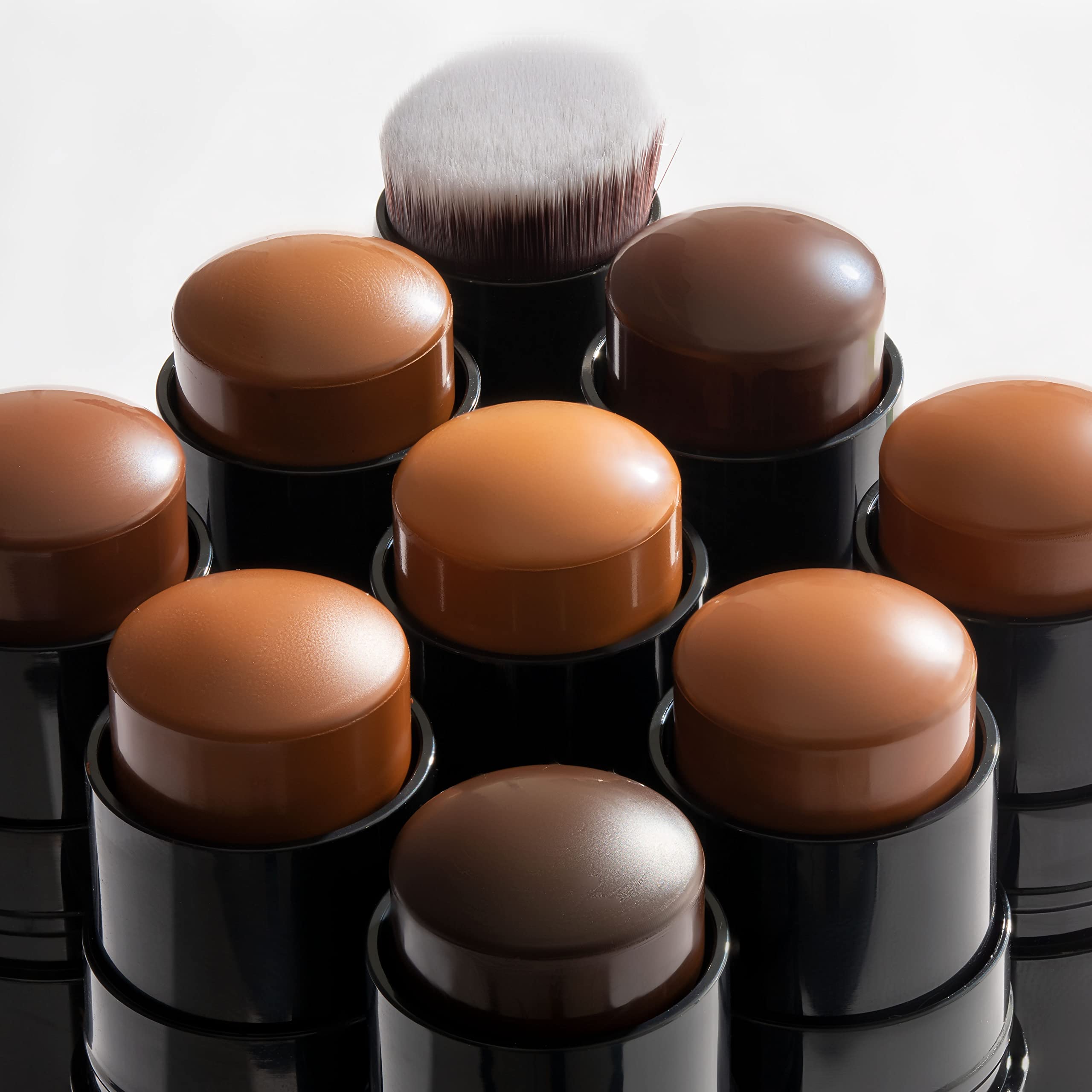 Black Radiance Color Perfect Foundation Stick with Soft Brush Applicator Duo β Buildable, Blendable Versatile Pigment-Rich Formula - Cocoa Bean