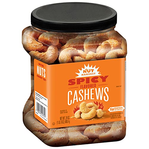 Nut Harvest, Spicy Cashews, 24 Ounce Jar
