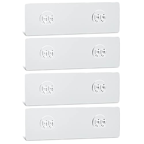 AKTECKE Shower Caddy Adhesive Replacement, No Drilling Transparent Adhesive Wall Hooks for Corner Shower Organizer, Waterproof Adhesive Strips for Bathroom Storage Shelf