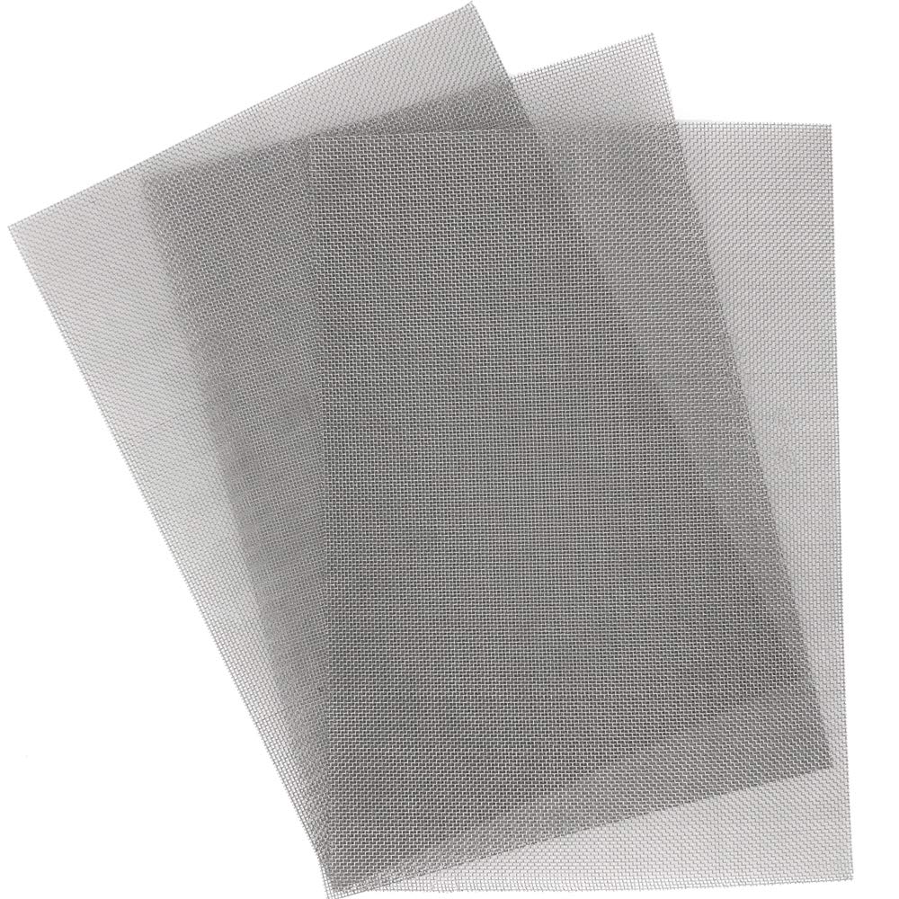3 PCS Stainless Steel Woven Wire Mesh Screen - 11.8"X8.2" - 1mm Hole Diameter 0.4mm Easy to Cut - Air Vent Mesh, Window Screen Mesh