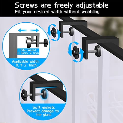 Spaclear Over The Door Shower Caddy, 3-Tier Adjustable Hanging Shower Shelves, Rustproof Stainless Steel with Hook Bathroom Organizer with Soap Holder for Inside Bathroom & Kitchen Storage, Black
