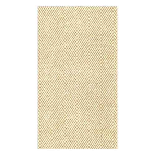 Caspari Paper Guest Towels Jute Linen, 12 Per Box,Tan,Guest Towel,9760GG