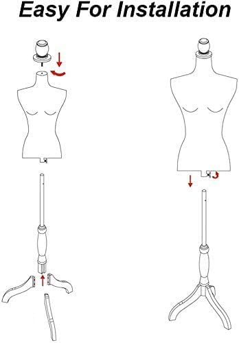 Clothes Mannequin Stand Mannequin Body Female for Clothing Dress Display Sewing Mannequin Stand with Tripod