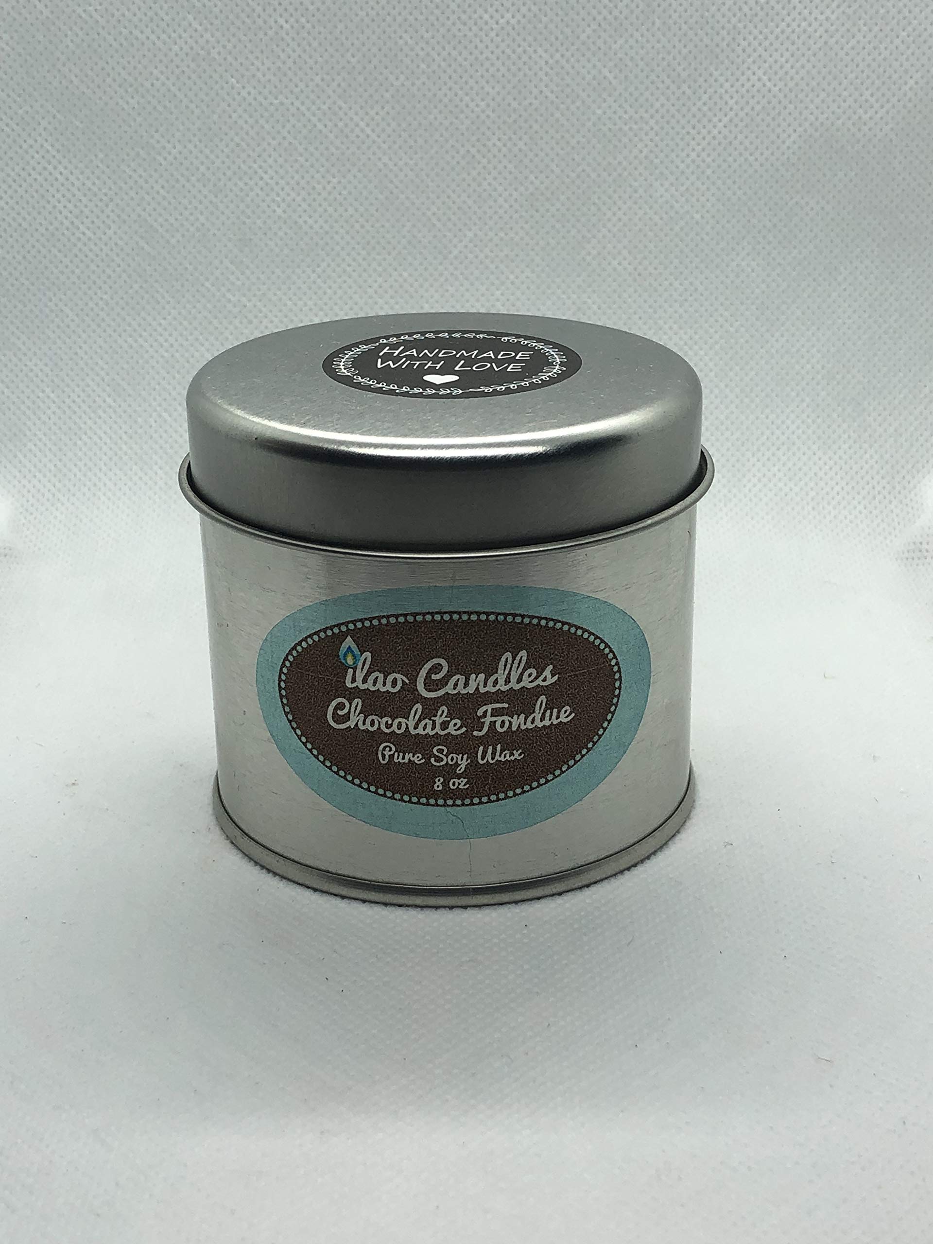 Chocolate Fondue 8 oz Tin Jar Pure Soy Wax Candle Hand Poured in the USA