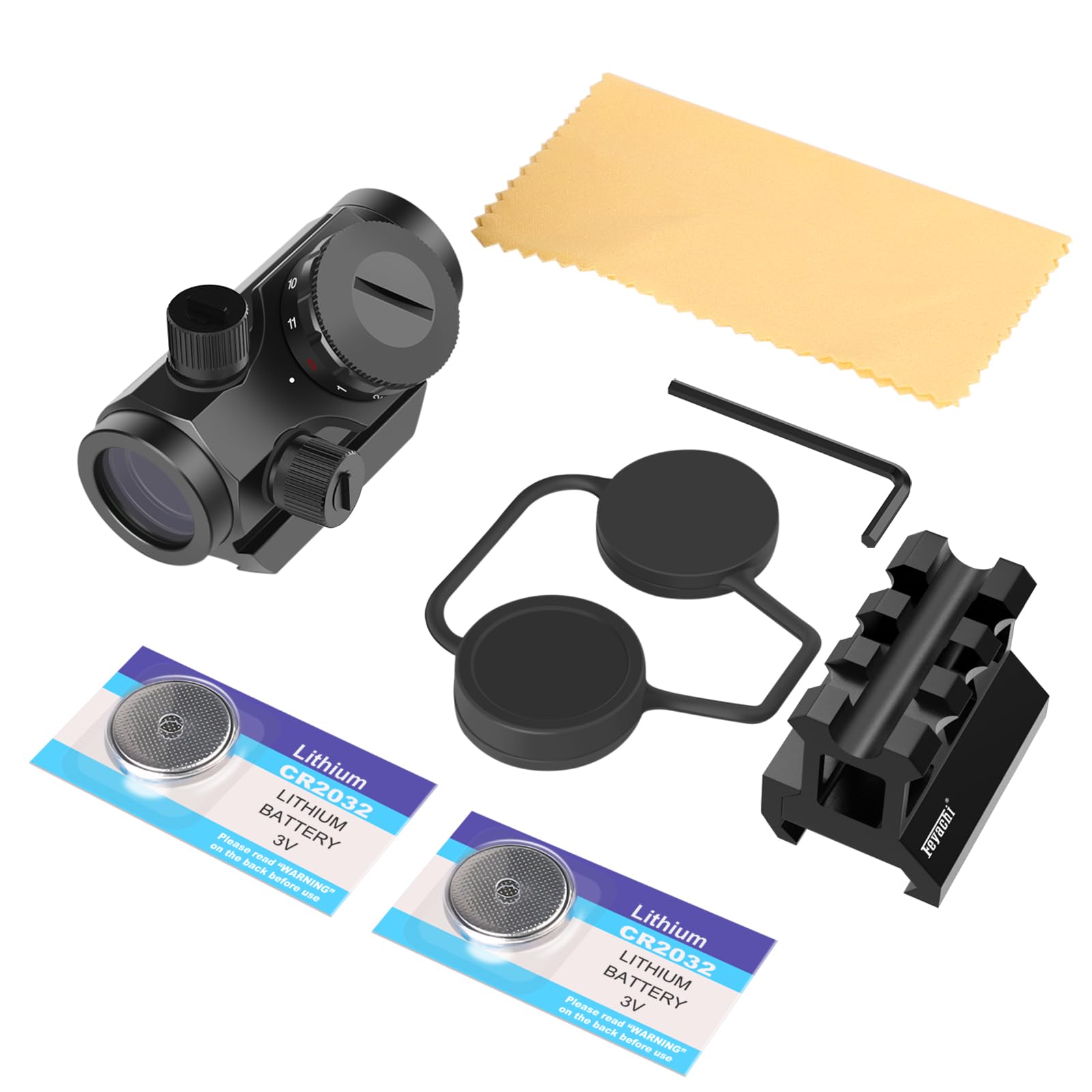 Feyachi Red Dot Sight 4 MOA Red Dot Gun Sight Rifle Scope with 1 inch Riser Mount