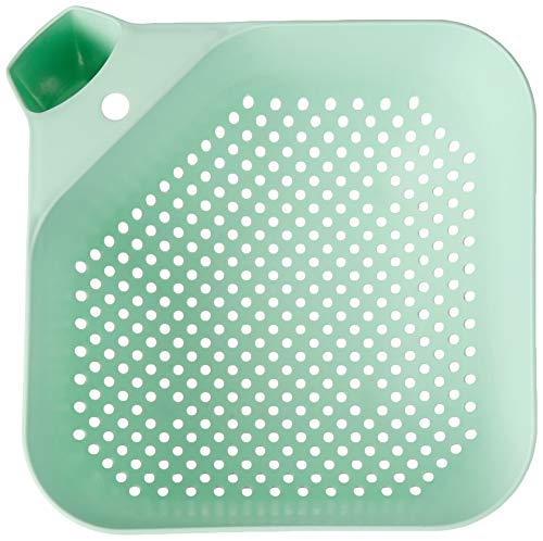 Tovolo Tovolo 3 Quart Colander BPA Free Food Safe Plastic Strainer with Handle Heavy Duty Heat Resistant Pasta and Veggies Kitchen Drainer Steam Basket Dishwasher Safe, Mint