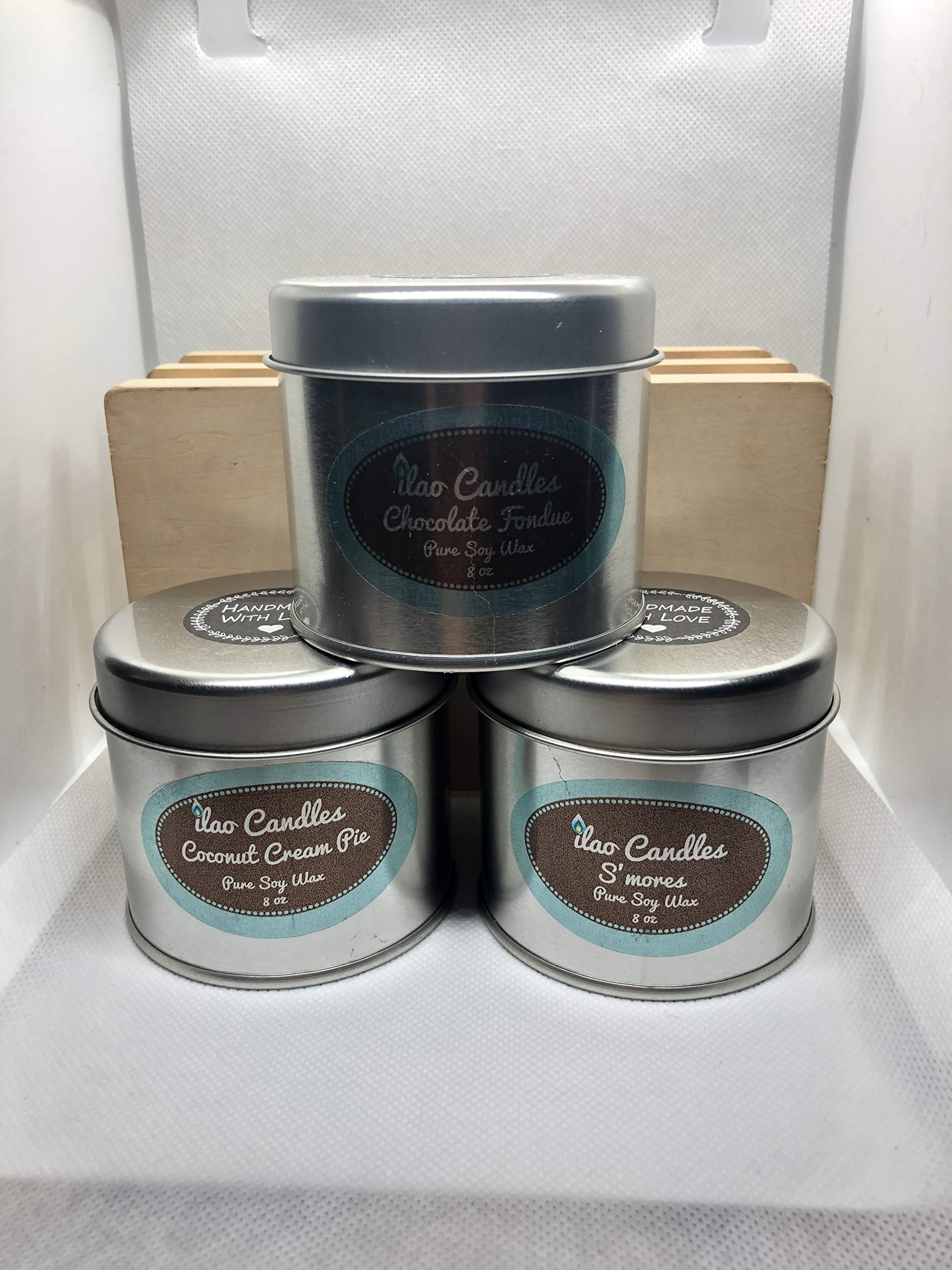 Chocolate Fondue 8 oz Tin Jar Pure Soy Wax Candle Hand Poured in the USA