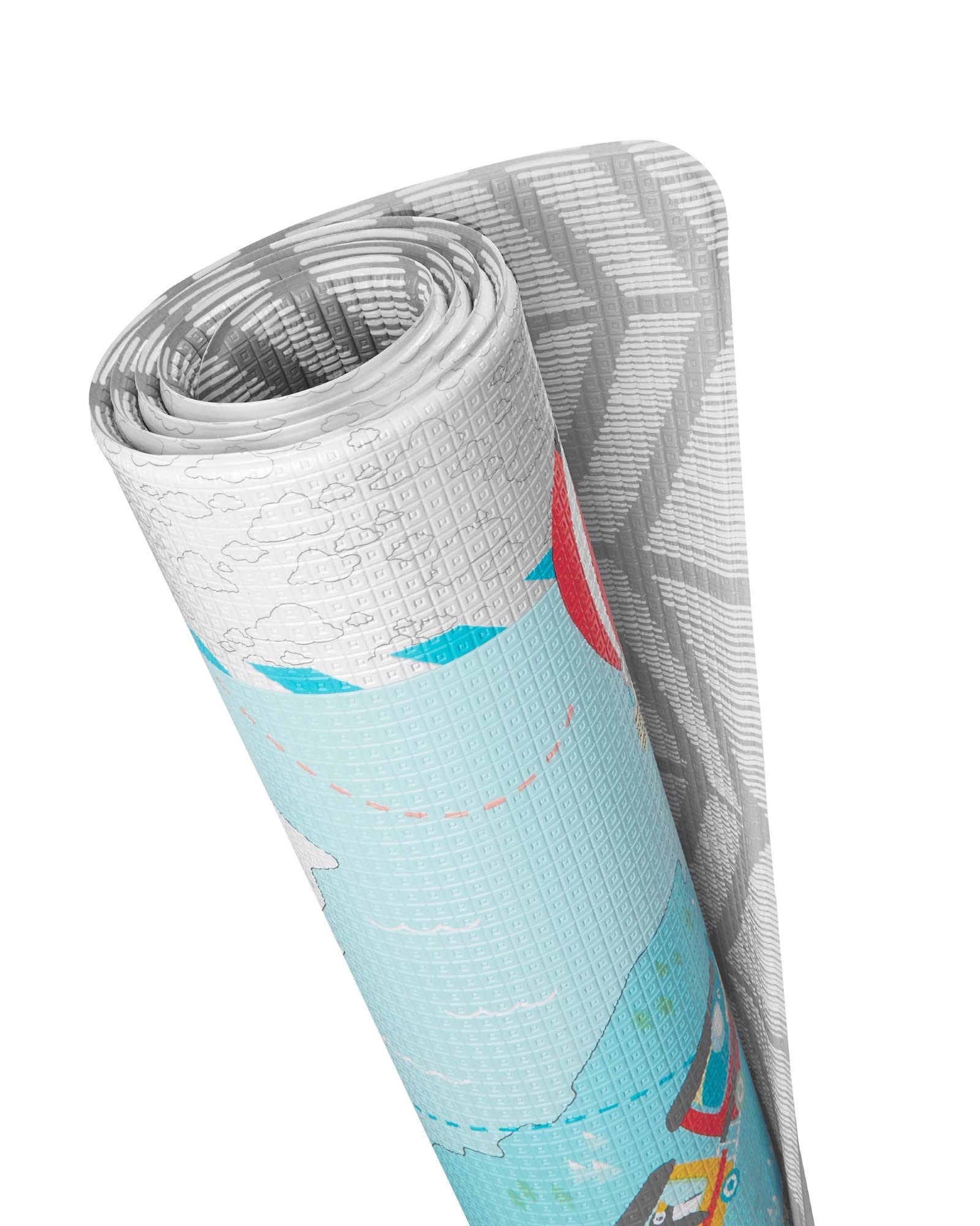 Skip Hop Baby Play Mat, Reversible Foam Floor Mat, 86" x 52", Little Traveler's