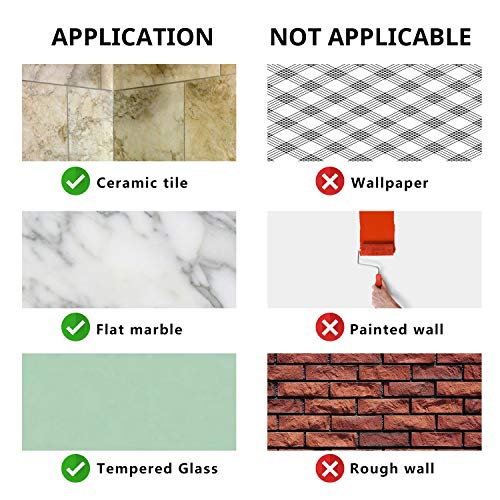 Vdomus 2 Pack Acrylic Bathroom Shelves, No Drilling Adhesive Bathroom Transparent Floating Shower Corner Shelf, Shower Shelves for Tile Walls, Shower Organizer Bathroom Storage